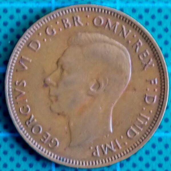 1944 Australia Half Penny - King George VI
