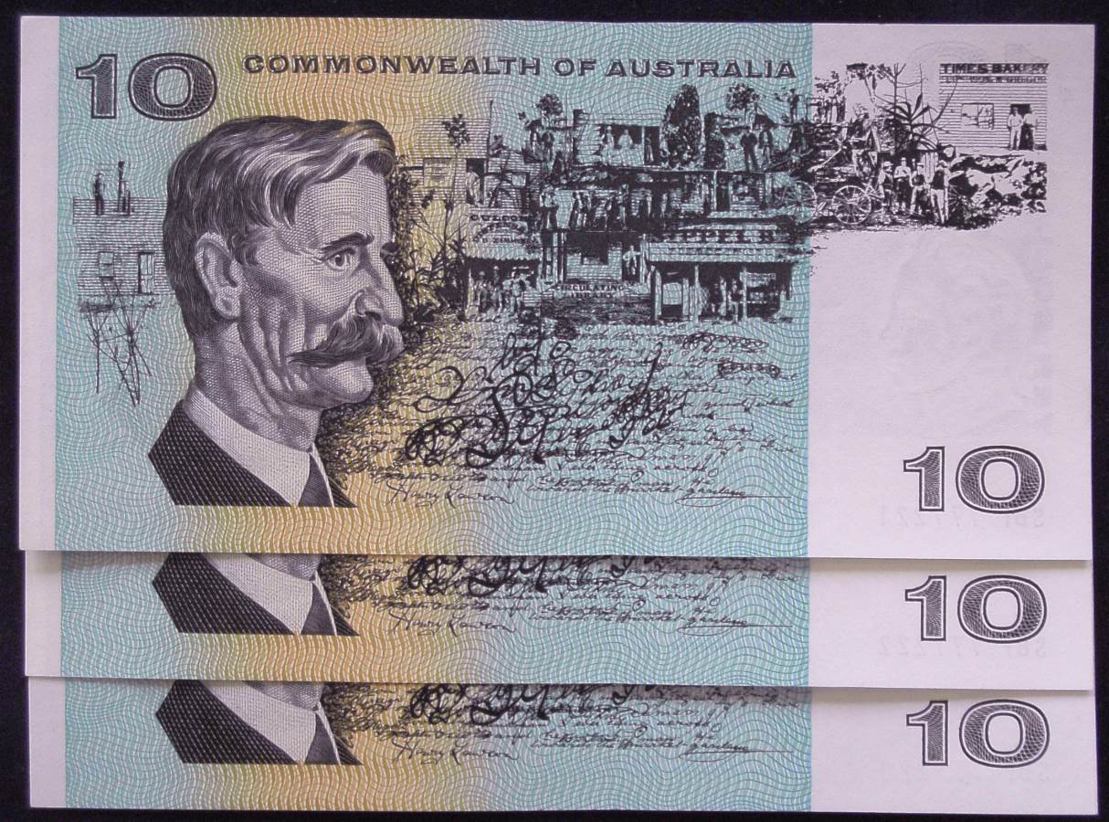 1966 Australia Ten Dollars x 3 - SBF