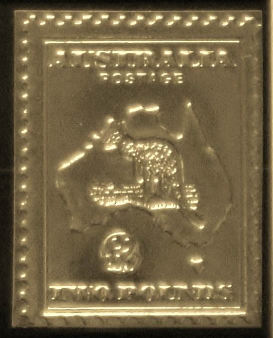 Gold Foil Australian 1913 Two Pound Postage Stamp